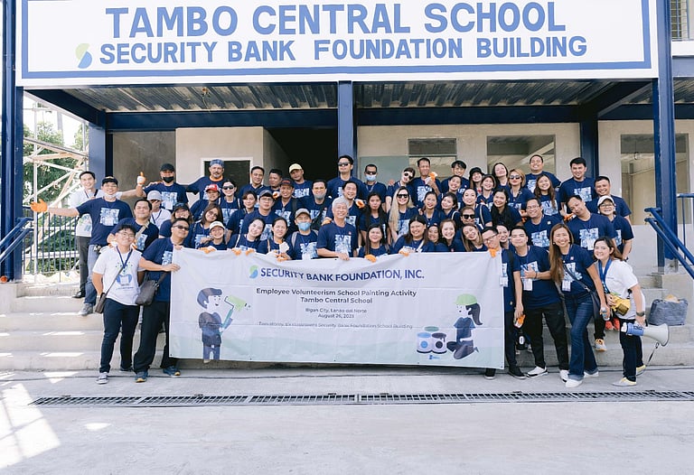 Security Bank employees spruce up six classrooms in Iligan City