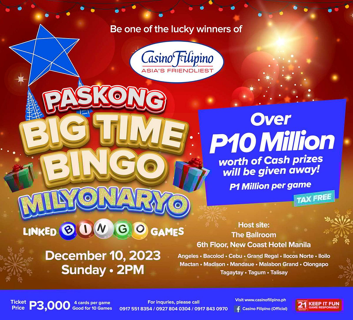 PAGCOR slates P10-M linked bingo games on December 10