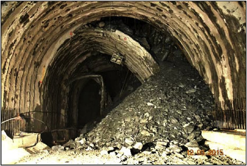 Camera shows workers inside collapsed tunnel alive