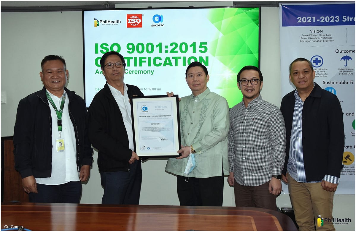 PhilHealth receives ISO 9001:2015 certification