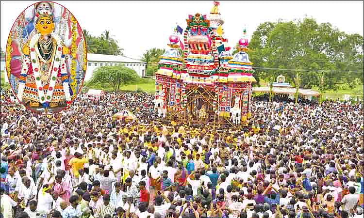 அகரம் முத்தாலம்மன் கோவிலில் கண் திறப்பு வைபவம் - பல்லாயிரக்கணக்கான ...