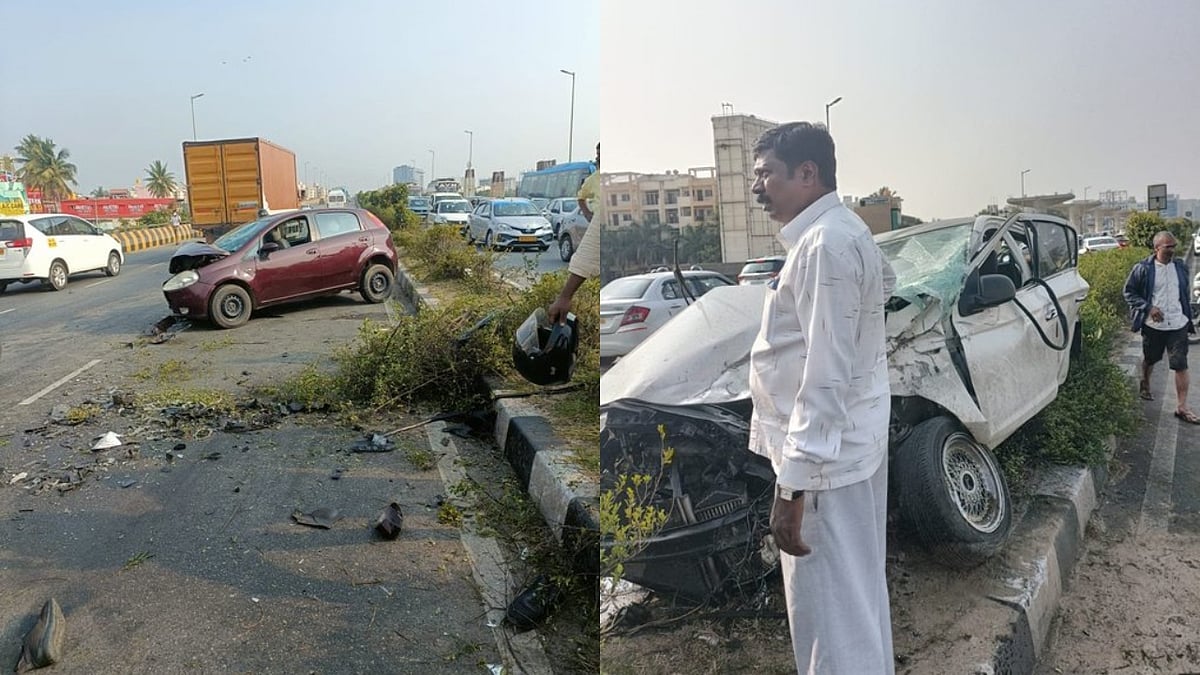 Head-on collision between two cars on Ballari Road kills one, injures seven