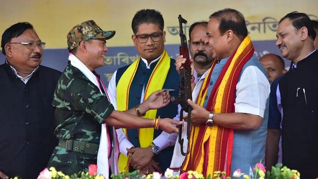 181 DNLA militants formally surrender in Assam