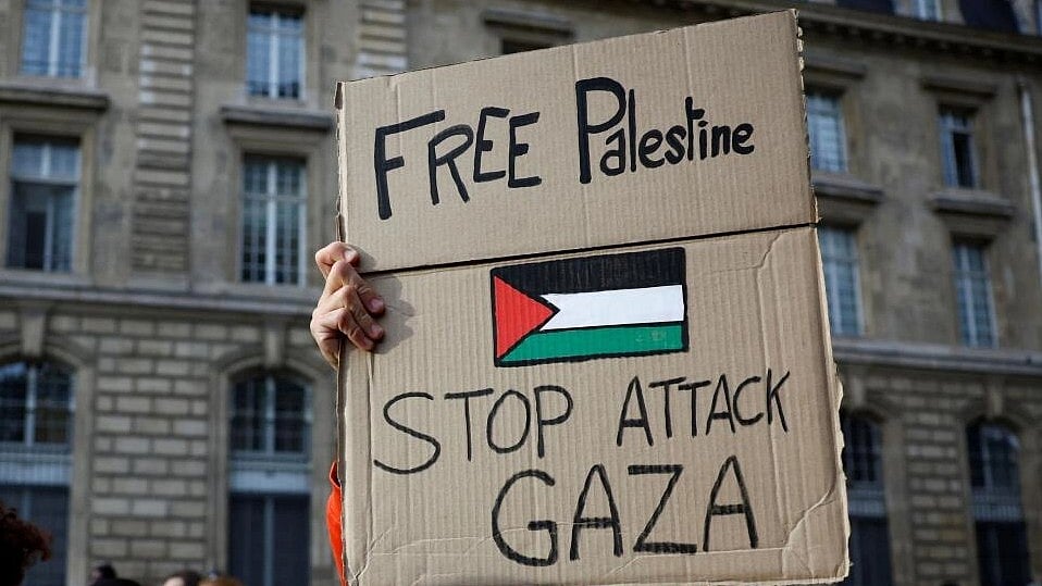 Demonstration held in Hyderabad in solidarity with Palestinian people