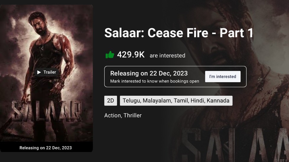 Prabhas' 'Salaar: Part 1 – Ceasefire' triumphs ahead of all as the most ...