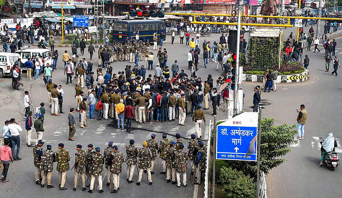 Karni outfit members stage protests across Madhya Pradesh against ...