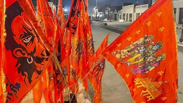 Man removes saffron-coloured flag from pole in Rajasthan's Barmer ...