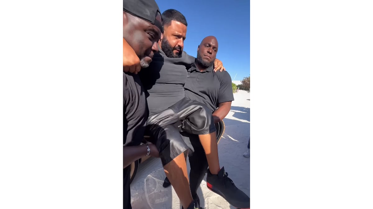 DJ Khaled faces backlash after being carried by bodyguards to protect ...