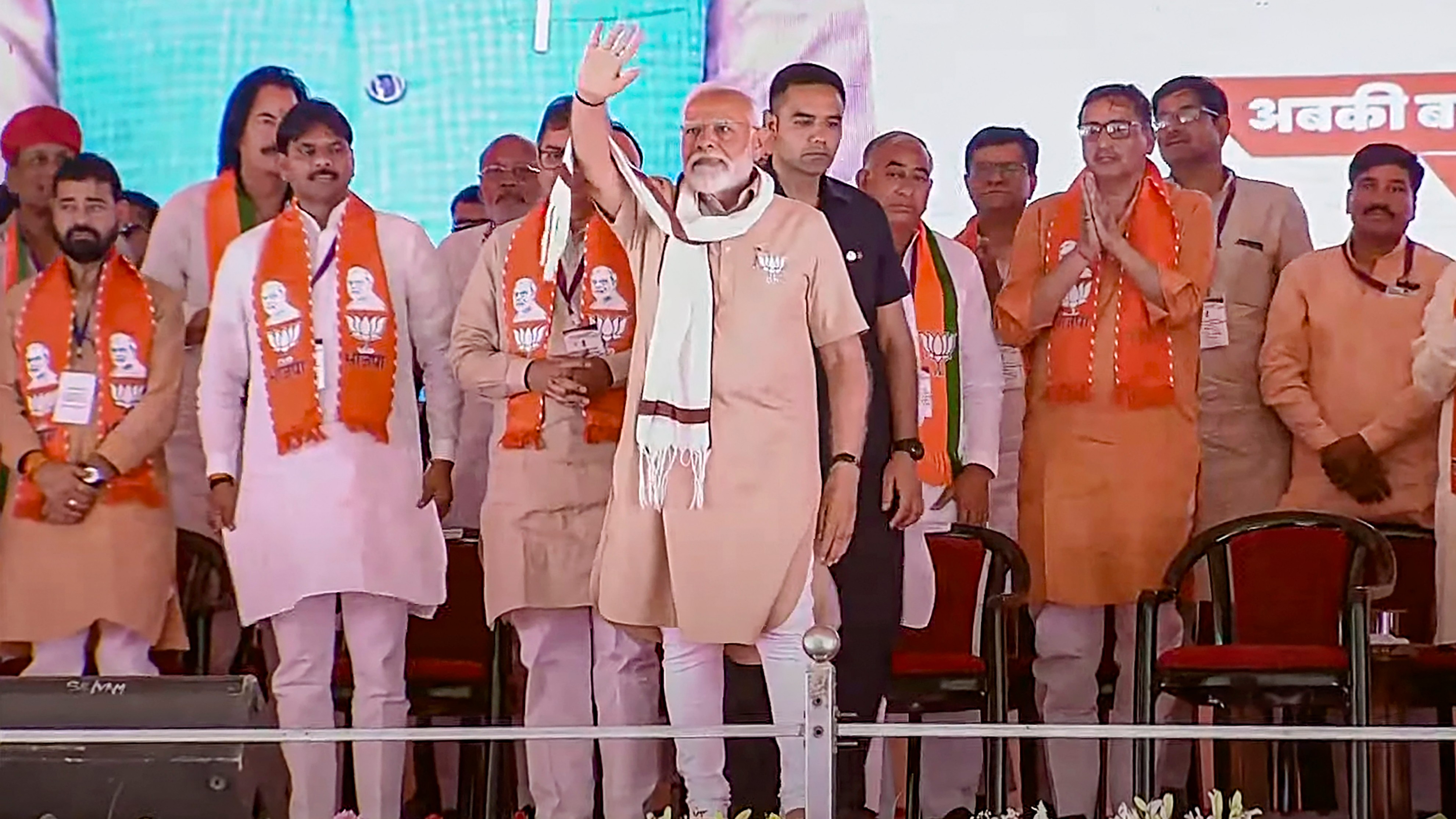 PM Modi holds a vibrant rally in Churu, Rajasthan; See Pics