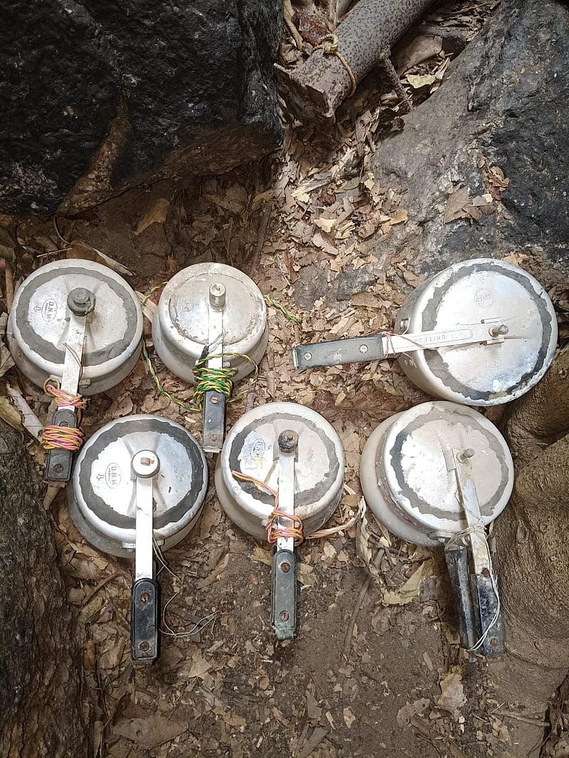 Police destroy nine IEDs; seize explosives, claymore mines dumped by ...