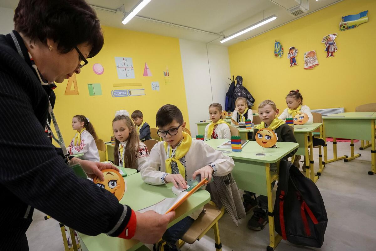 Fortified by steel doors, kids in Ukraine descend to country's first ...