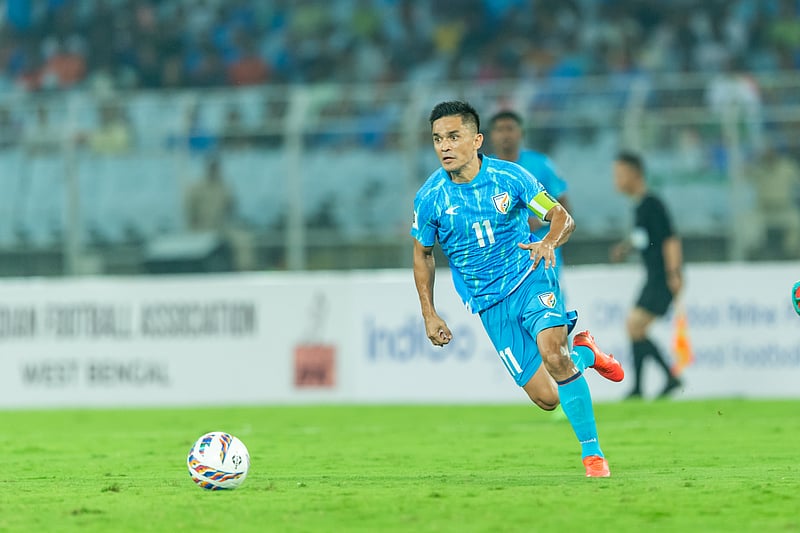 In Pics | A thank and a goodbye: Sunil Chhetri dons the India colours ...