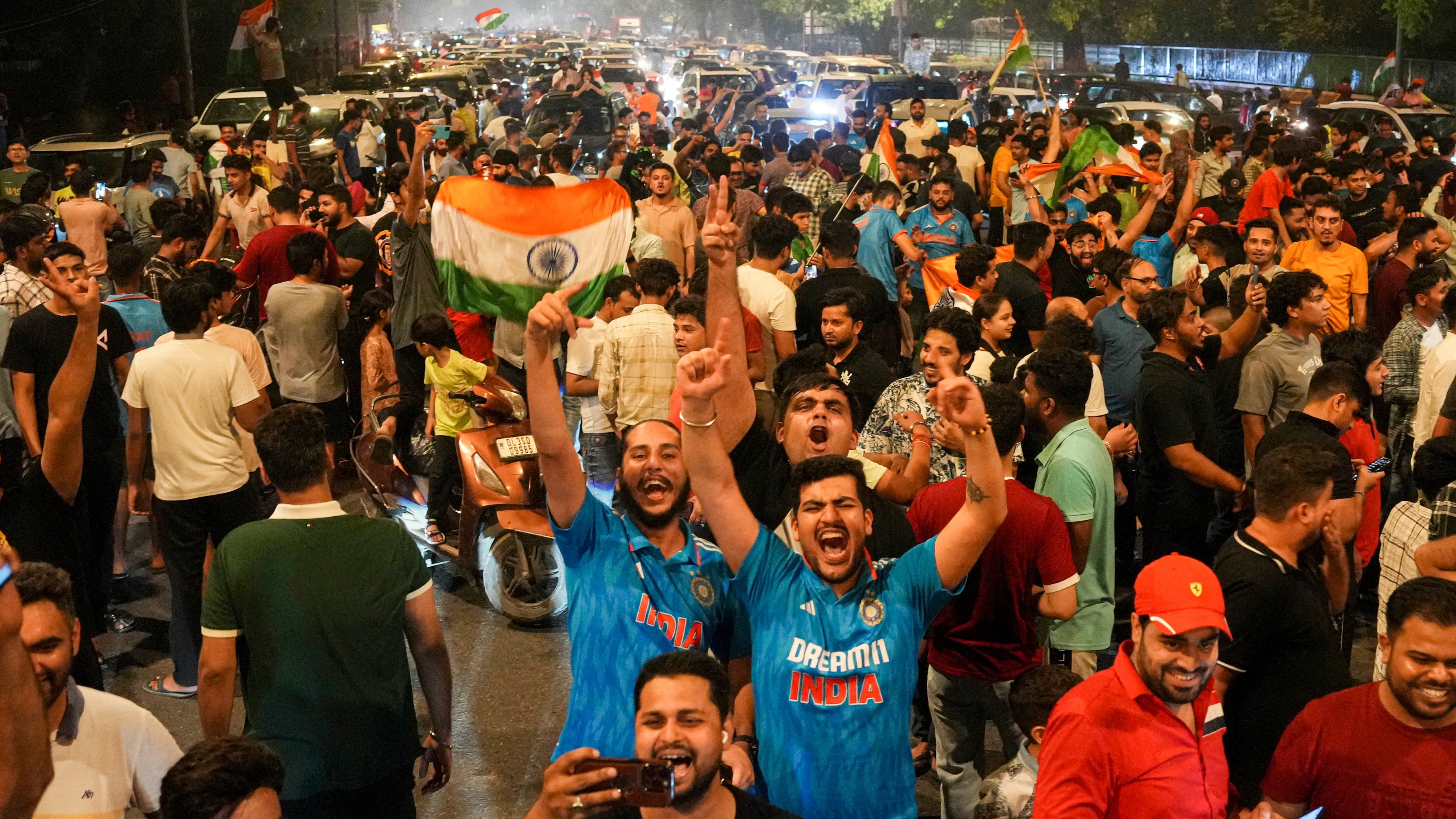 Jubilant Scenes: Team India's T20 World Cup win celebrated nationwide