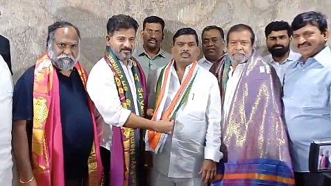 BRS MLA Gudem Mahipal Reddy joins Congress a month after ED raids in alleged mining scam