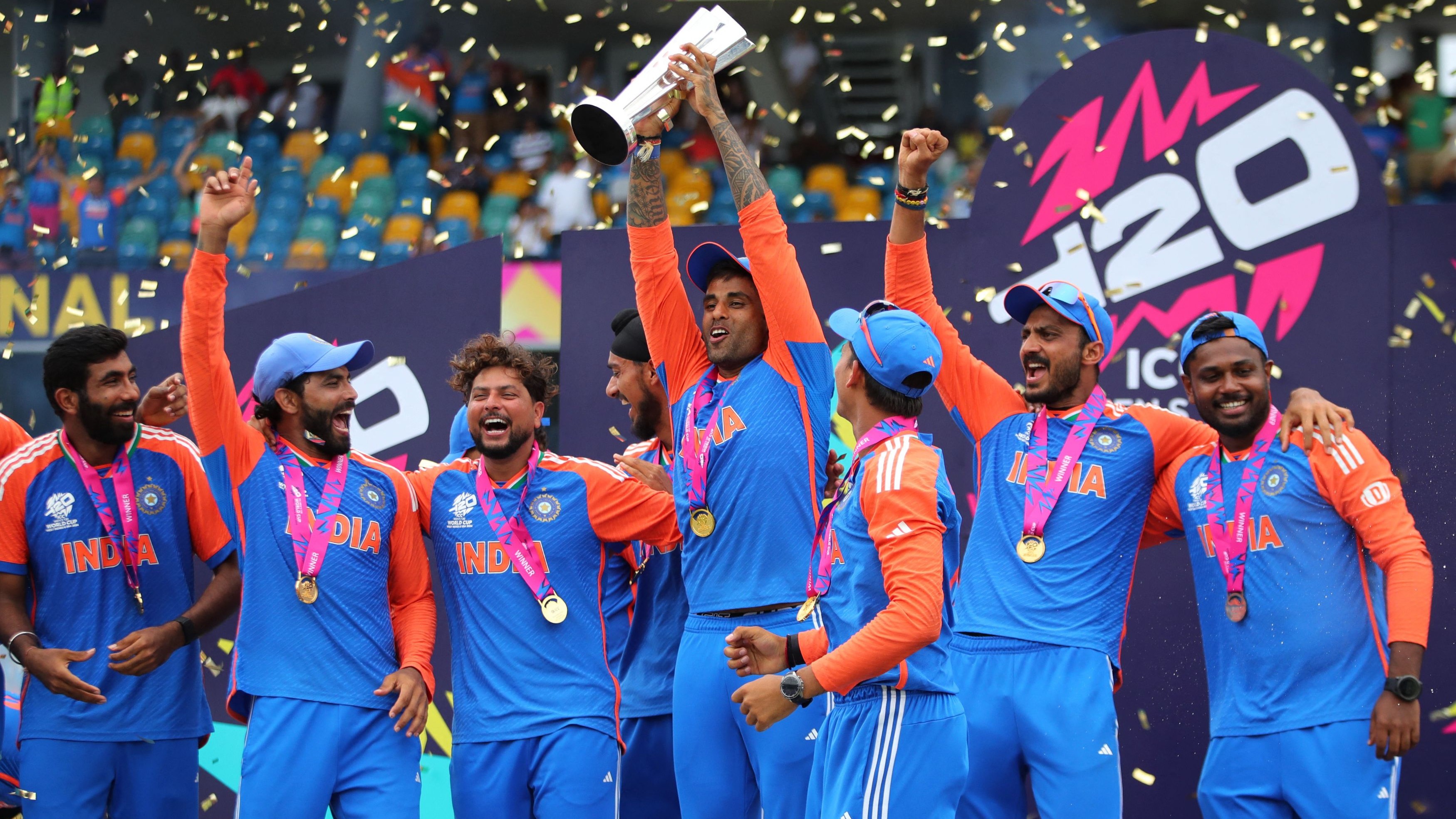 T20 World Cup 2024: Heartwarming photos of World Cup champions