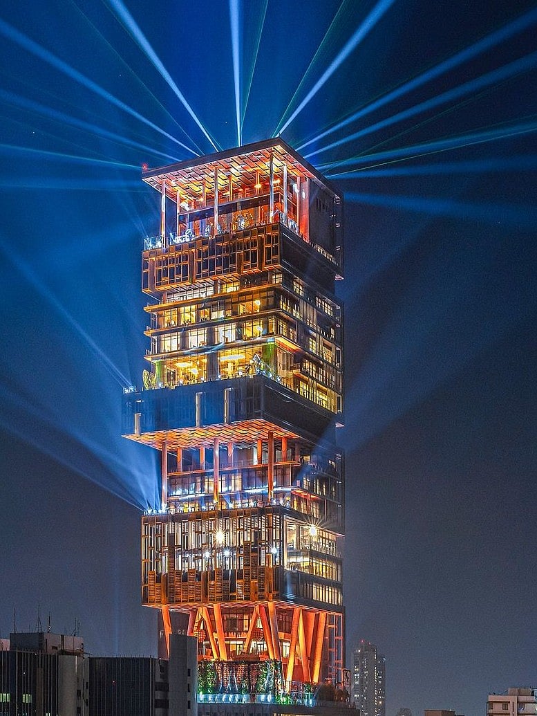Antilia decked up ahead of Anant Ambani's wedding