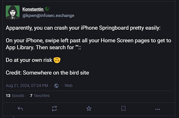 iOS bug alert: Typing these four characters can crash your iPhone