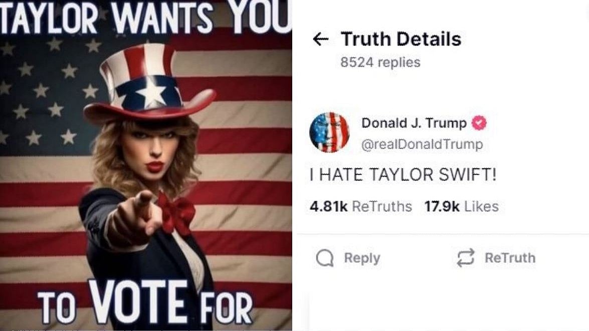Donald Trump news: 'I HATE TAYLOR SWIFT' Trump posts on Truth Social ...