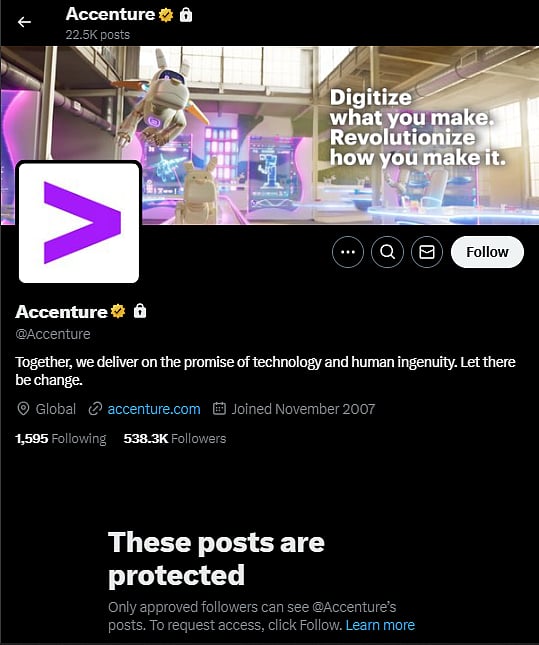 Accenture locks X profile amid calls to fire wife of Bengaluru techie ...