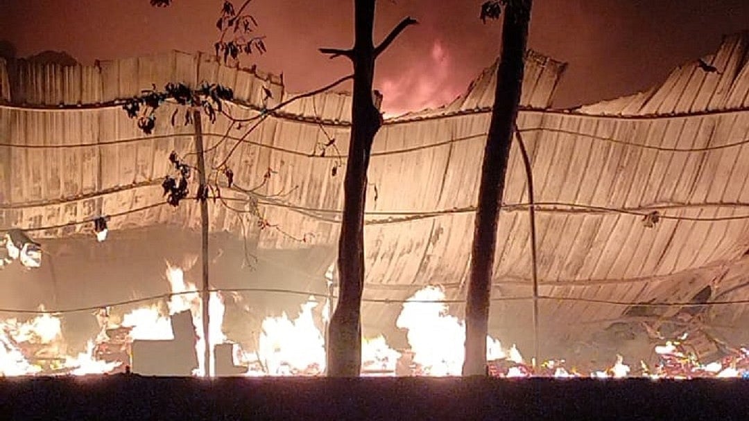 Fire guts scrap shop in Mangaluru