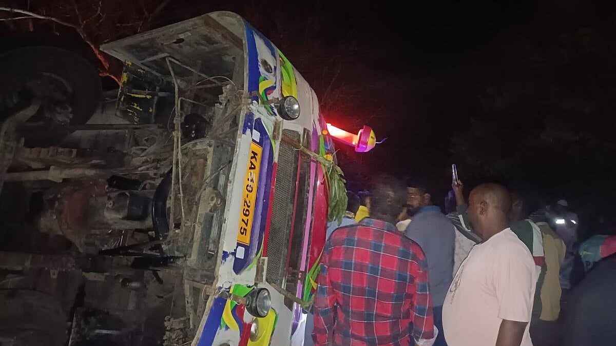 One killed, 70 injured as bus topples near Hanur in Karnataka