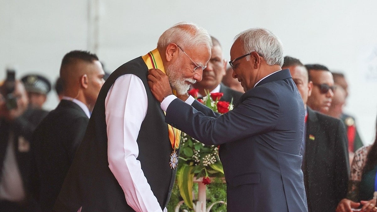PM Modi receives Mauritius' highest award