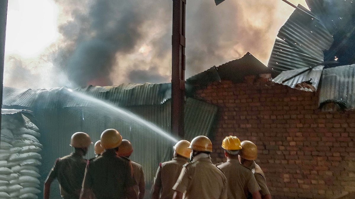Blaze erupts at detergent making factory near Rajkot city; fireman hurt ...