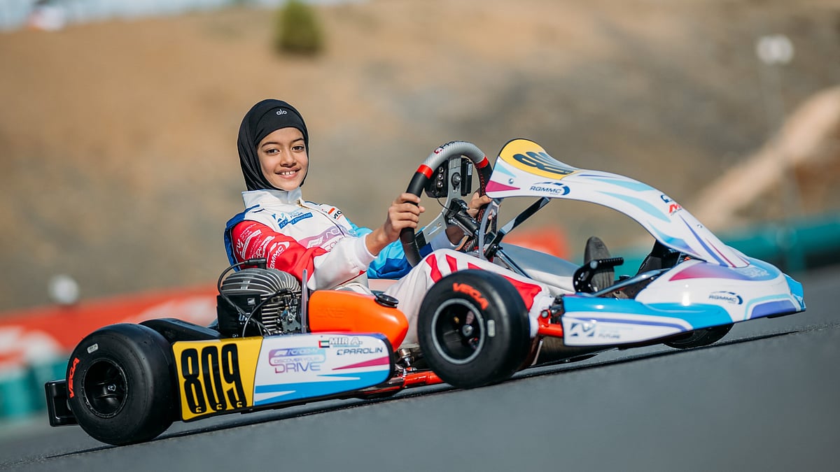 UAE Karting: 10-Year-Old Indian Atiqa Mir Wins Historic Race from Pole