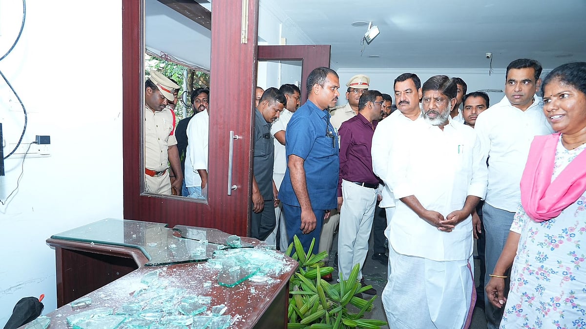 BRS Workers Attack Mahaa News Office Over Debate on K T Rama Rao ...