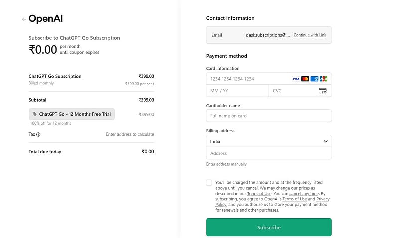 OpenAI ChatGPT Go now available free in India; step-by-step guide on ...