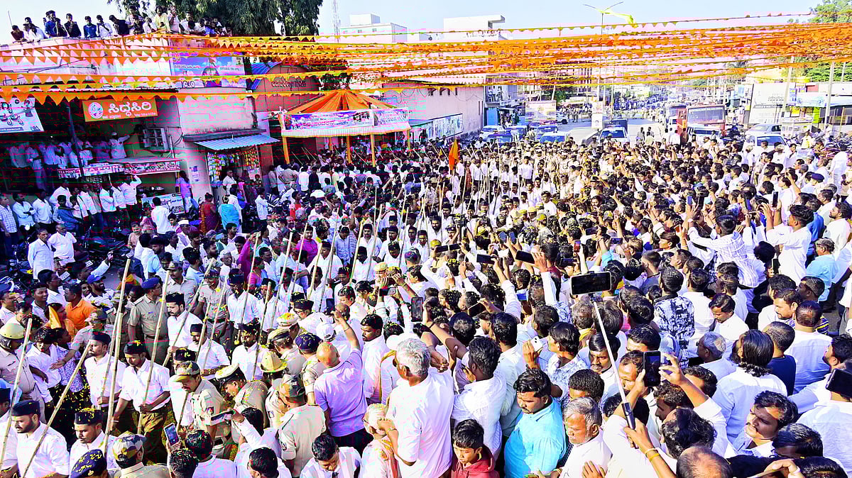 RSS Route March Held Peacefully in Chittapur Amid Heavy Security
