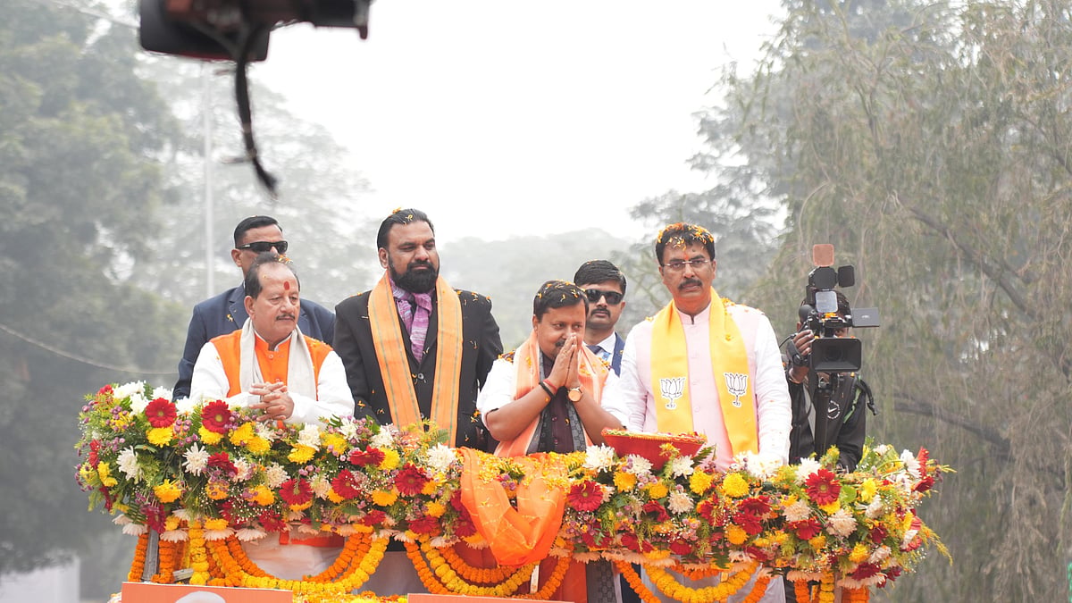 BJP’s Nitin Nabin Leads Grand Roadshow in Patna