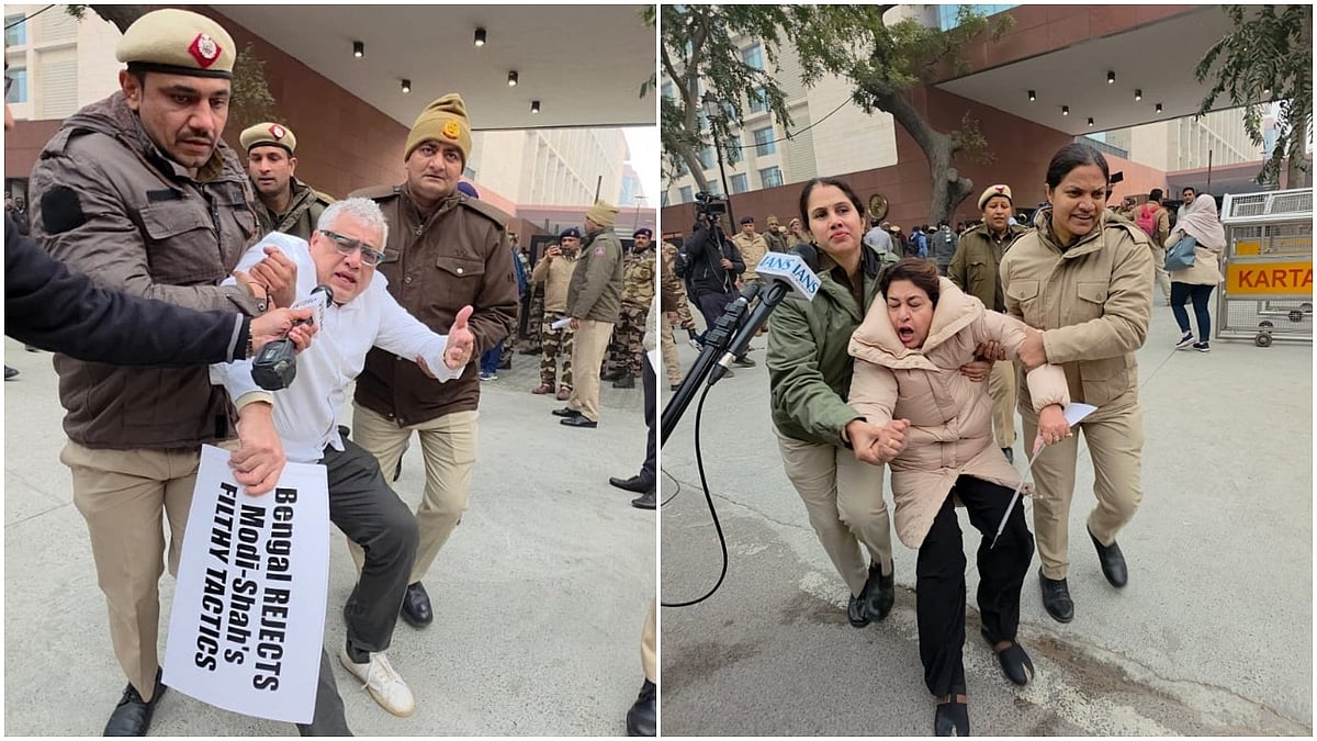 Politics TMC MP Protest: Derek O'Brien Mahua Moitra Detained