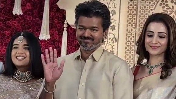 TVK chief Vijay attends wedding reception with actor Trisha days after ...