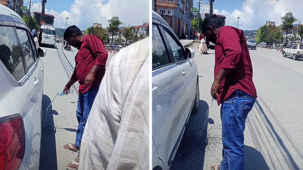 Nepal gutka row: Nepali makes Indian tourist clean gutka spit video footage