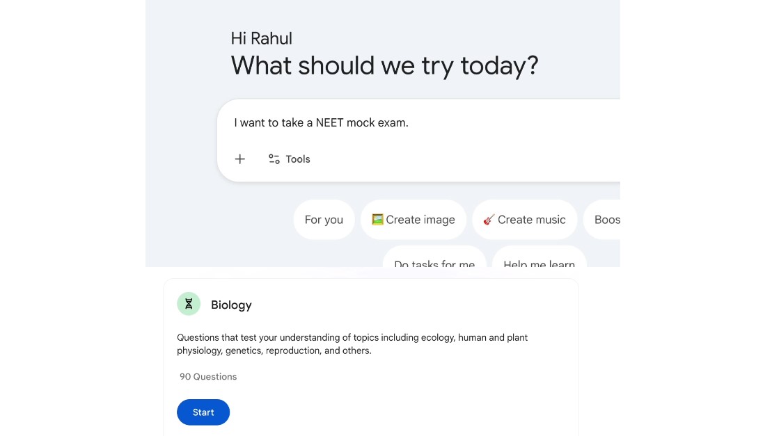 After SAT and JEE Main, Google's Gemini AI app gets NEET UG practice ...