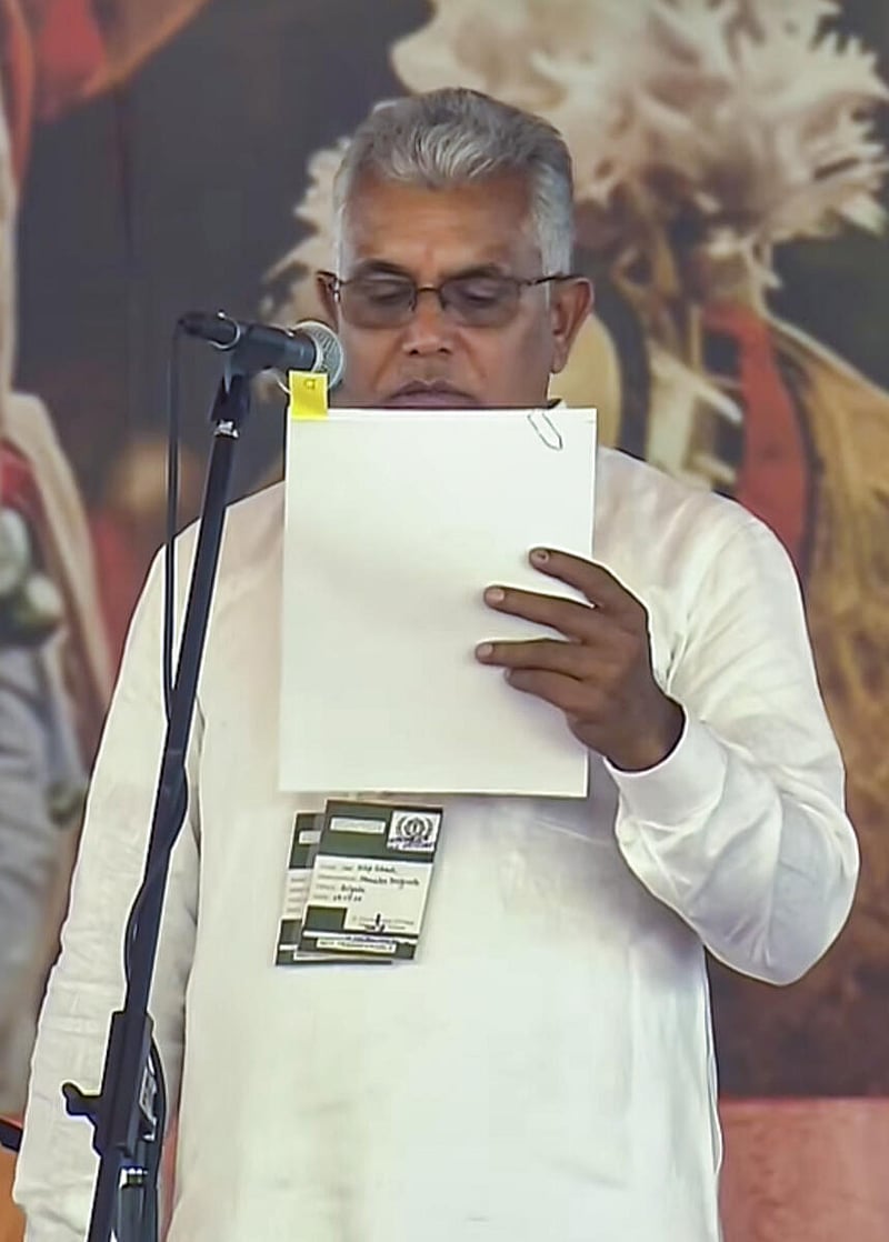 Suvendu cabinet: Agnimitra Paul, Dilip Ghosh sworn in as ministers for WB.
