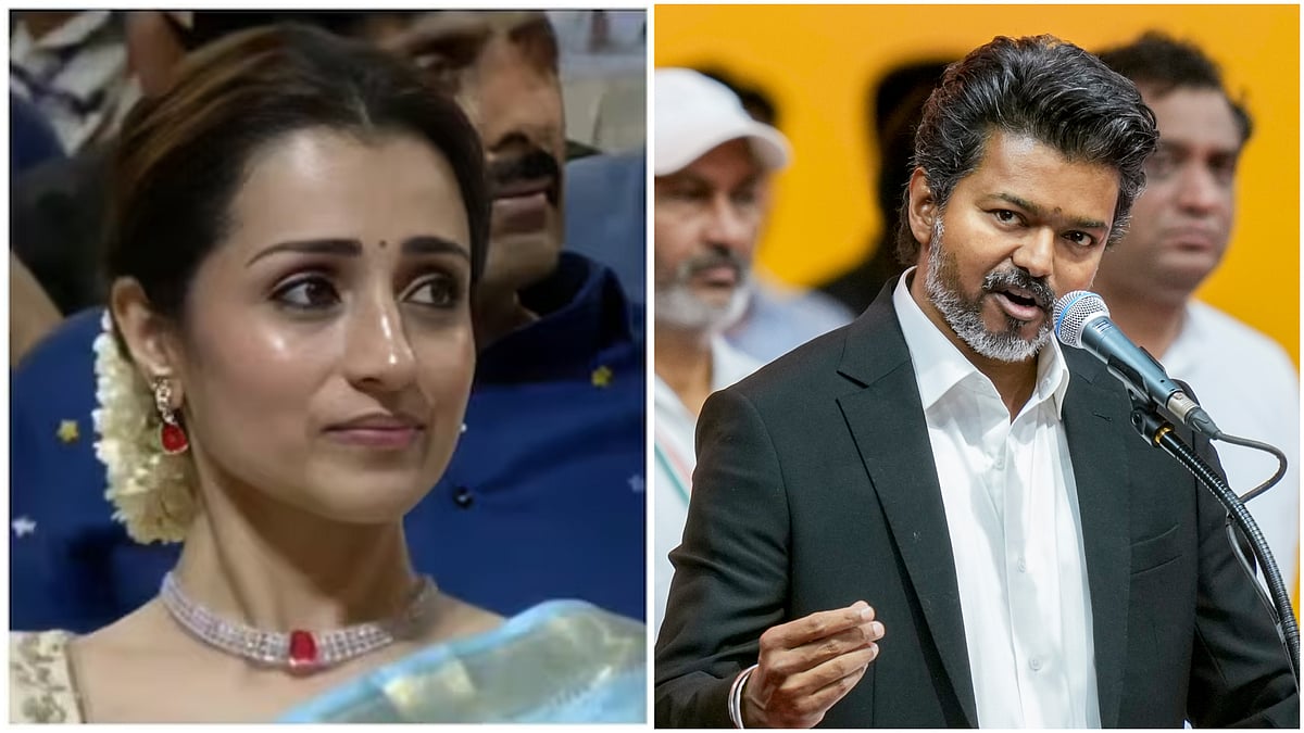 Trisha-Vijay: Actor fights tears during CM Vijay swearing-in speech video