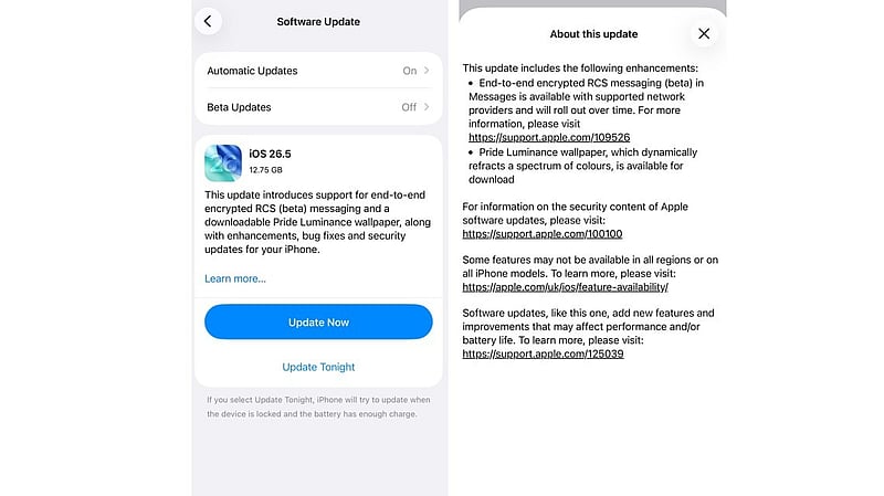 iOS 26.5 Update: iPhone RCS messaging, bug fixes and more