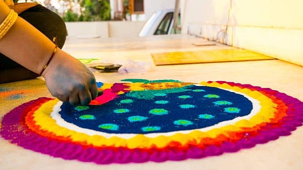 The grey rangoli