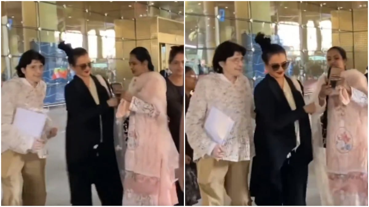 Rekha viral video: Fans question Rekha after airport clip sparks online row