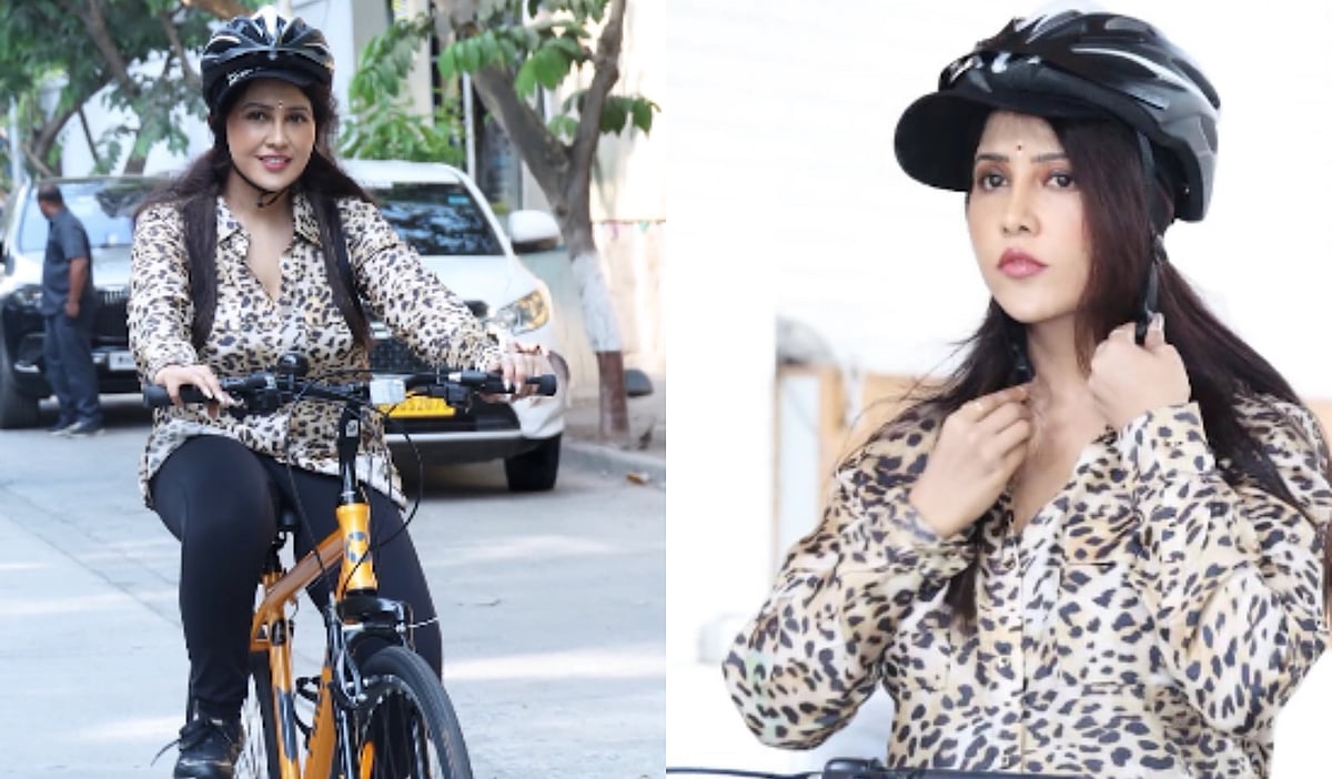 Maharashtra CM's wife Amruta Fadnavis switches to bicycle to save fuel
