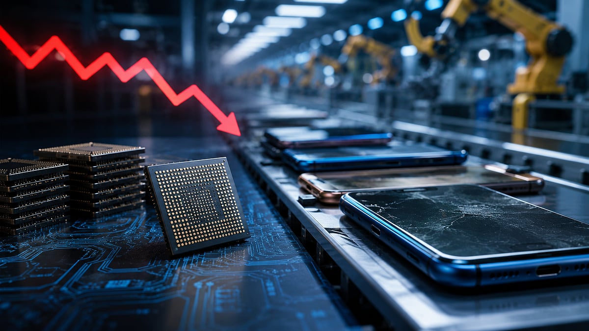 Global smartphone market faces record annual decline as chip crunch worsens