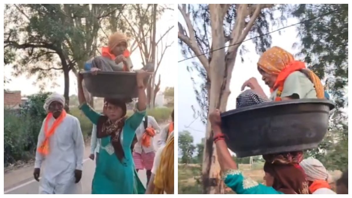 Watch: Haryana singer carries 90-year-old mother-in-law on head during ...