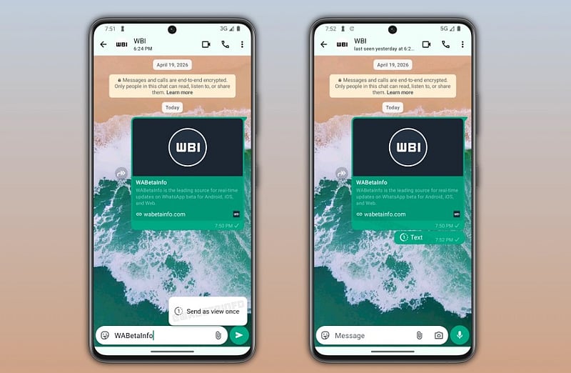WhatsApp update: Meta tests view once text messages feature on WhatsApp