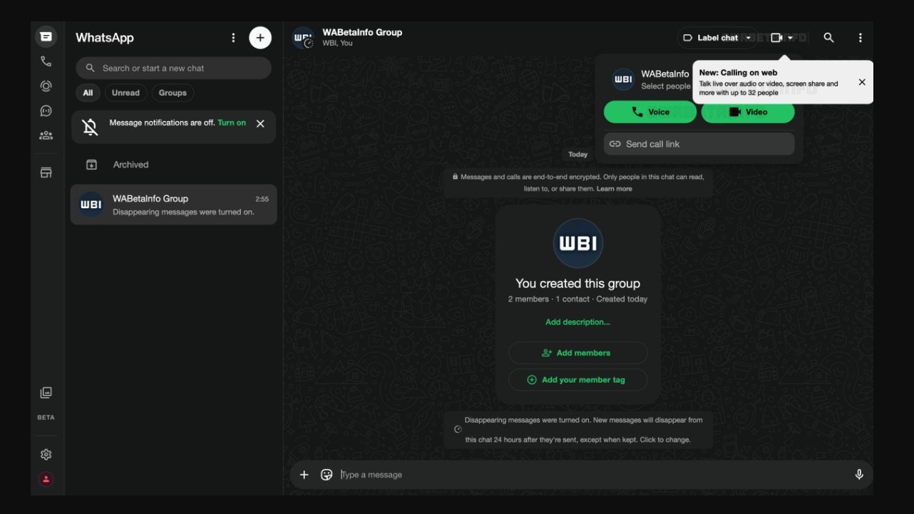 WhatsApp web calls: Group voice and video calling tests expand on web betas