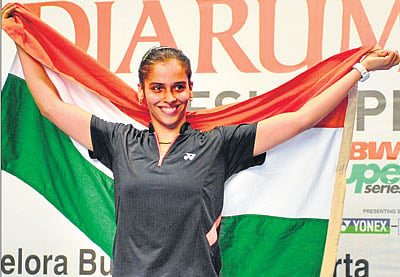 Saina becomes first Indian to win Super Series