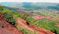 In Bellary, mining areas shining with greenery