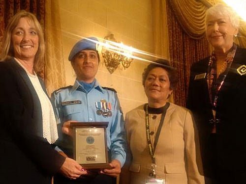 Indian cop wins UN's international female peacekeeper award