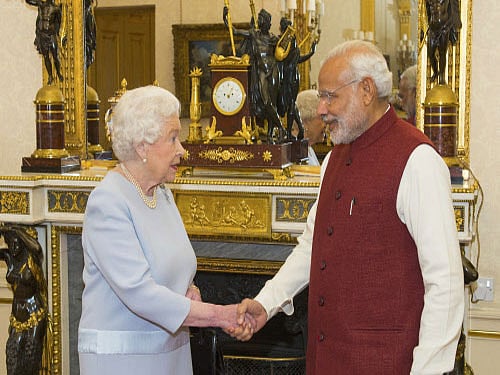 Queen Elizabeth II has Modi over for lunch
